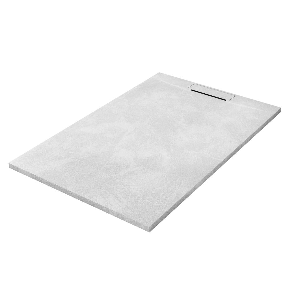 Cemento - Piatto Doccia in Resina Effetto Cemento Bianco — MatericaSHOP